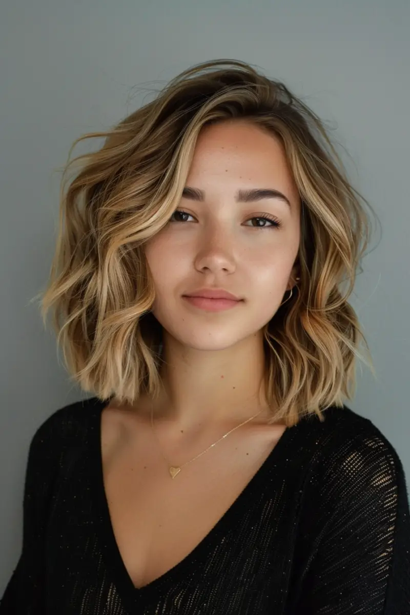 13 Irresistible Medium Length Haircuts For Round Faces
