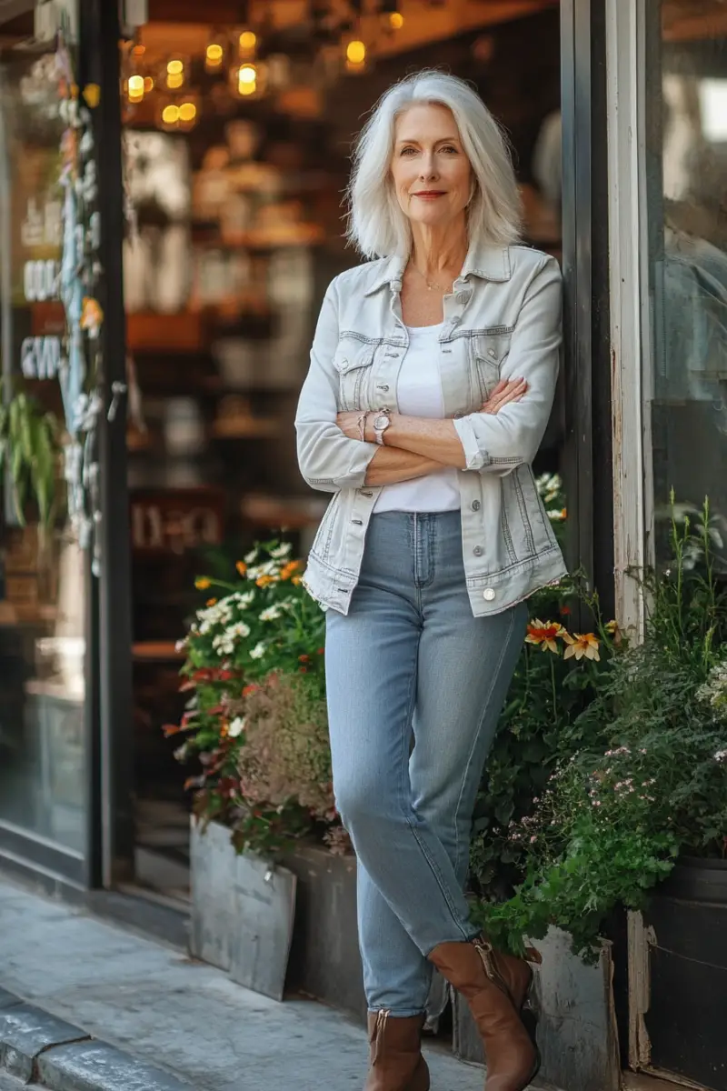 13 Stylish Jeans Ideas For Seniors Who Love Fashion
