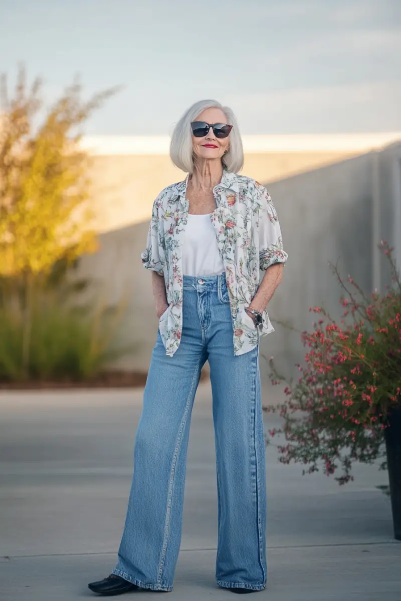 13 Stylish Jeans Ideas For Seniors Who Love Fashion